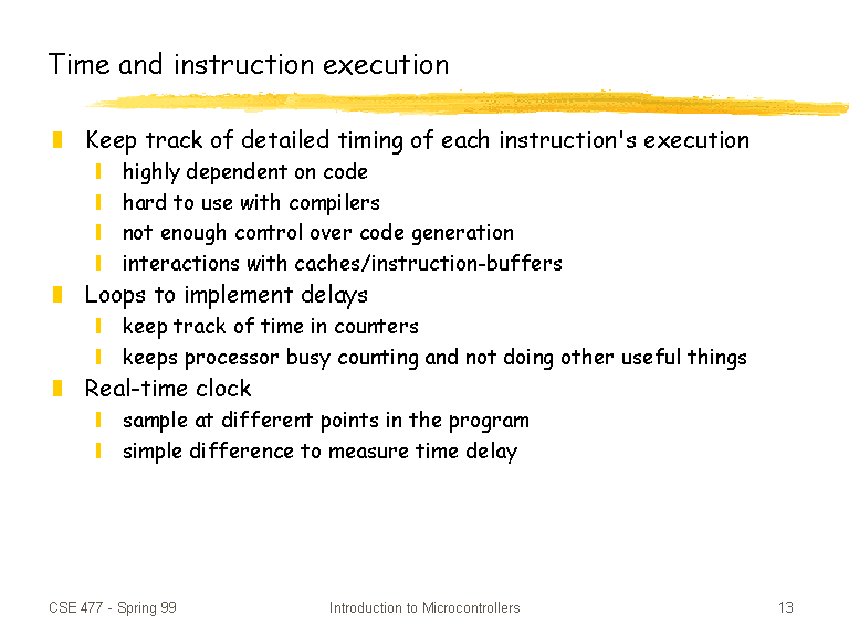 Time And Instruction Execution