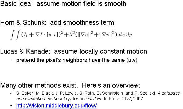 Computer Vision: Motion